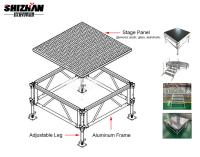 China 4x4 Aluminum Stage Platforms Outdoor Event All Terrain Height Adjustable for sale