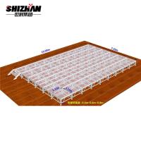 China Large Corporate Event Stage Retractable Acrylic Tempered Glass Lights Round Stage for sale