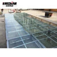 China Acrylic Wedding Decor Event Transparent Swimming Pool Stage Glass Platform for sale