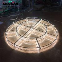 China Acrylic Wedding Decor Event Transparent Swimming Pool Stage Glass Platform for sale