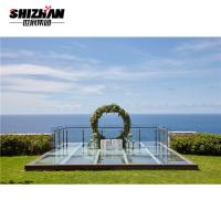 China Acrylic Wedding Decor Event Transparent Swimming Pool Stage Glass Platform for sale