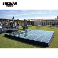 China Acrylic Wedding Decor Event Transparent Swimming Pool Stage Glass Platform for sale