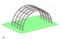 China Aluminum C Channel Steel Curved Roof Truss Semi Circle Outdoor for sale