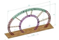 China Aluminum C Channel Steel Curved Roof Truss Semi Circle Outdoor for sale