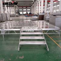 China Outdoor Event Glass Floor Portable Dance Stage TUV Certified 800kgs/Sqm for sale