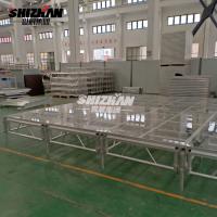 China Portable Outdoor Glass Floor Aluminum Stage Platforms 950kg Loading Capacity for sale