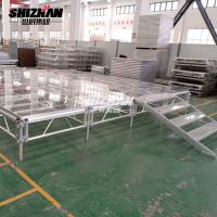 China Aluminium Alloy 6082-T6 Glass Stage For Wedding Event 200x200mm for sale