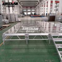 China Aluminium Alloy 6082-T6 Glass Stage For Wedding Event 200x200mm for sale