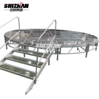 China Aluminium Alloy 6082-T6 Glass Stage For Wedding Event 200x200mm for sale