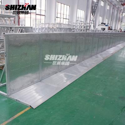 China Concert Mojo Event Folding Aluminum Crowd Control Barrier 2mm Mesh for sale
