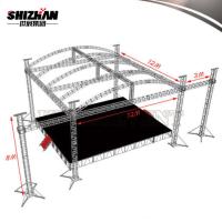 China Portable Folding Truss System Aluminum Lighting Truss Electric Galvanized for sale
