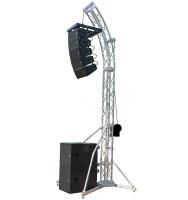 China Tuv certificated line array speaker truss stand aluminum for sale for sale