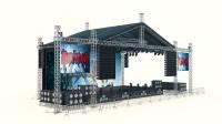 China Aluminum Alloy Square Box Curved Canopy Event Truss Roof System for sale