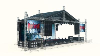 China Aluminum Alloy Square Box Curved Canopy Event Truss Roof System for sale
