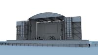 China Aluminum Alloy Square Box Curved Canopy Event Truss Roof System for sale