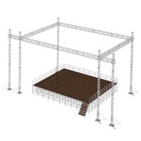 China Aluminum Alloy Square Box Curved Canopy Event Truss Roof System for sale