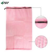 China Plastic Polypropylene Tubular Potato Packing Bag Red Mesh Produce Onion Sacks Net Bags for Vegetables for sale