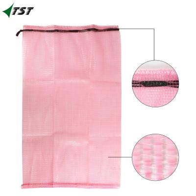 China Plastic Polypropylene Tubular Potato Packing Bag Red Mesh Produce Onion Sacks Net Bags for Vegetables for sale