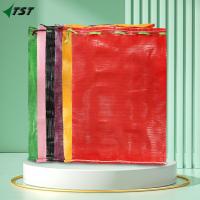 China Plastic Polypropylene Tubular Potato Packing Bag Red Mesh Produce Onion Sacks Net Bags for Vegetables for sale
