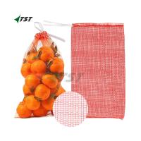 China Plastic Polypropylene Tubular Potato Packing Bag Red Mesh Produce Onion Sacks Net Bags for Vegetables for sale