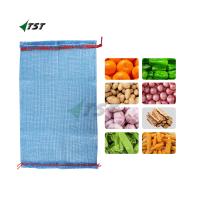 China Plastic Polypropylene Tubular Potato Packing Bag Red Mesh Produce Onion Sacks Net Bags for Vegetables for sale