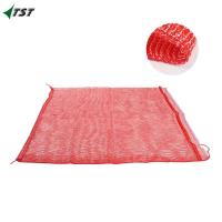 China 53*89cm Red White Color Plastic Pp Leno Mesh Bag For Potato Packing for sale