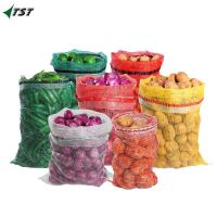 China 100% Virgin PP Red Leno Mesh Bags Net Sacks 58*89cm For Carrots Storage for sale