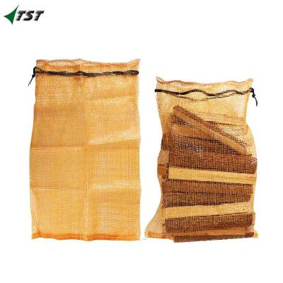 China 30L 40L 60L 80L  Tubular Mesh Bag With UV Protection For Firewood  for sale