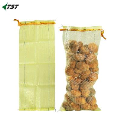 China 5kg-50kg Yellow Color Tubular Mesh Bag for Seed Potato for sale