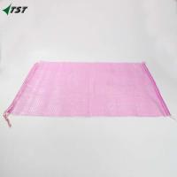 China 50kg 25kg Pink  Onion Sack Tubular Mesh Net Bag With Drawstring for sale