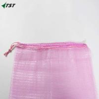 China 50kg 25kg Pink  Onion Sack Tubular Mesh Net Bag With Drawstring for sale