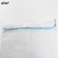 China 50lb 75lb Pp White Leno Mesh Bag Customized Logo For Fresh Vegetable Fruit Packing for sale