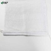 China 50lb 75lb Pp White Leno Mesh Bag Customized Logo For Fresh Vegetable Fruit Packing for sale