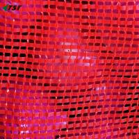 China 45x75cm 54x90cm Tubular Red PP Leno Mesh Bag Packaging For Onion Vegetable Fruit Potato Garlic for sale