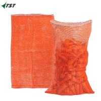 China 100% Polypropylene 25kg Orange Tubular Mesh Bags Vegetable Sacks Net Bags for sale