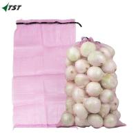 China 53X87cm Mexican Pink Onion Tubular Mesh Bag with cord for sale