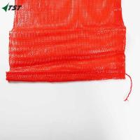 China Freash Onion Potato Packing Leno Mesh Bag 45*78cm Brazil Argentina Market Red Color for sale