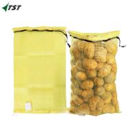 China Light Yellow Virgin Polypropylene Tubular Mesh Bag For Vegetables for sale