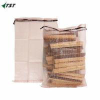 China 40L 80L Pink Green Firewood Tubular Mesh Bag for sale