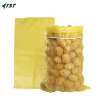 China 50kg  Yellow  Polypropylene  Tubular Mesh Bag Sack For Potato Packing for sale