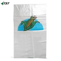 China Transparent Color 100lb 50kg White Woven Polypropylene Sacks For Cereal Corn for sale