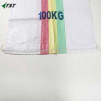 China 100kg White Printed Woven Polypropylene Sacks For Industry And Agriculture With Logo for sale