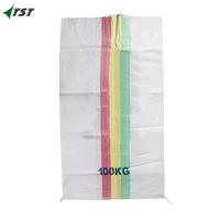 China 100kg White Printed Woven Polypropylene Sacks For Industry And Agriculture With Logo for sale