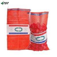 China 55*90cm Red Pp Leno Mesh Bags Manufacturer For Onion Patato Storage Custom Logo for sale