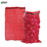 China 48*78cm 25kg Senegal Red Pp Potato Leno Bag / Onion Sacks Bulk for sale