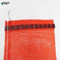 China 5kg 10kg Orange Color Pp Leno Mesh Bag For Onion Patato Packing Customized Logo for sale