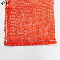 China 5kg 10kg Orange Color Pp Leno Mesh Bag For Onion Patato Packing Customized Logo for sale