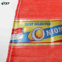 China 25kg Red Pp Onion Packaging Net Bags For Onion Auto Packing Machine 54*85cm for sale
