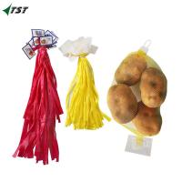 China 2kg Yellow PP Tubular Soft Net For Potato With Printed Logo for sale