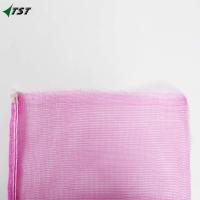 China Customized Size Pink Color PE Garlic Packaging Net Bags For Ginger Packing for sale